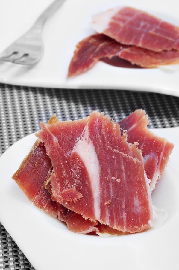 Serrano ham tapas stock photo. Image of pata, jamon, restaurant - 19133408