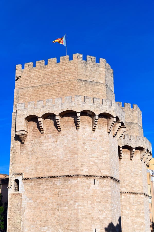 Serrano Towers, Torres De Serranos in Valencia Stock Image - Image of ...