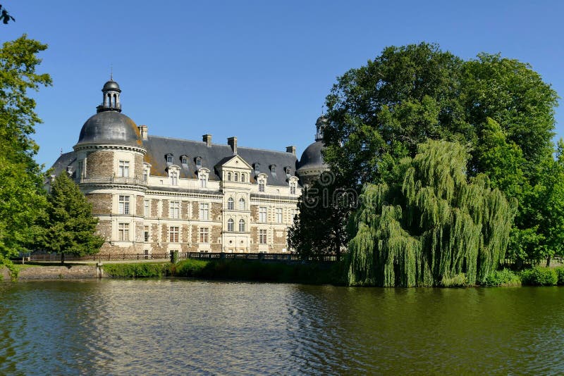 Serrant Castle Seen from the Park Stock Image - Image of castle ...