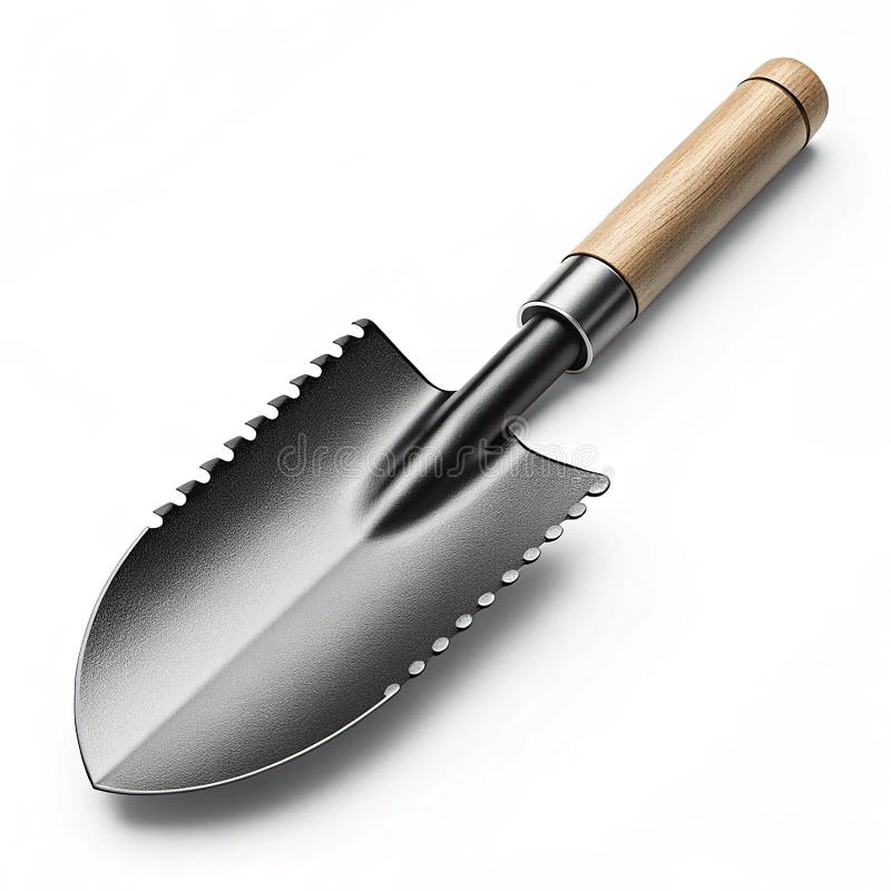 Serrated Garden Spade for Root Cutting Stock Illustration ...