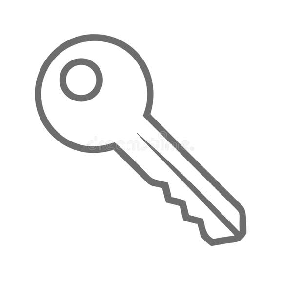Serrated Key Icon, Access and Security Solution, Unlock Symbol, Vector ...