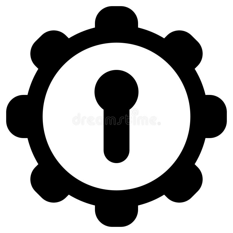 Serrure et roue illustration de vecteur. Illustration du blocage ...