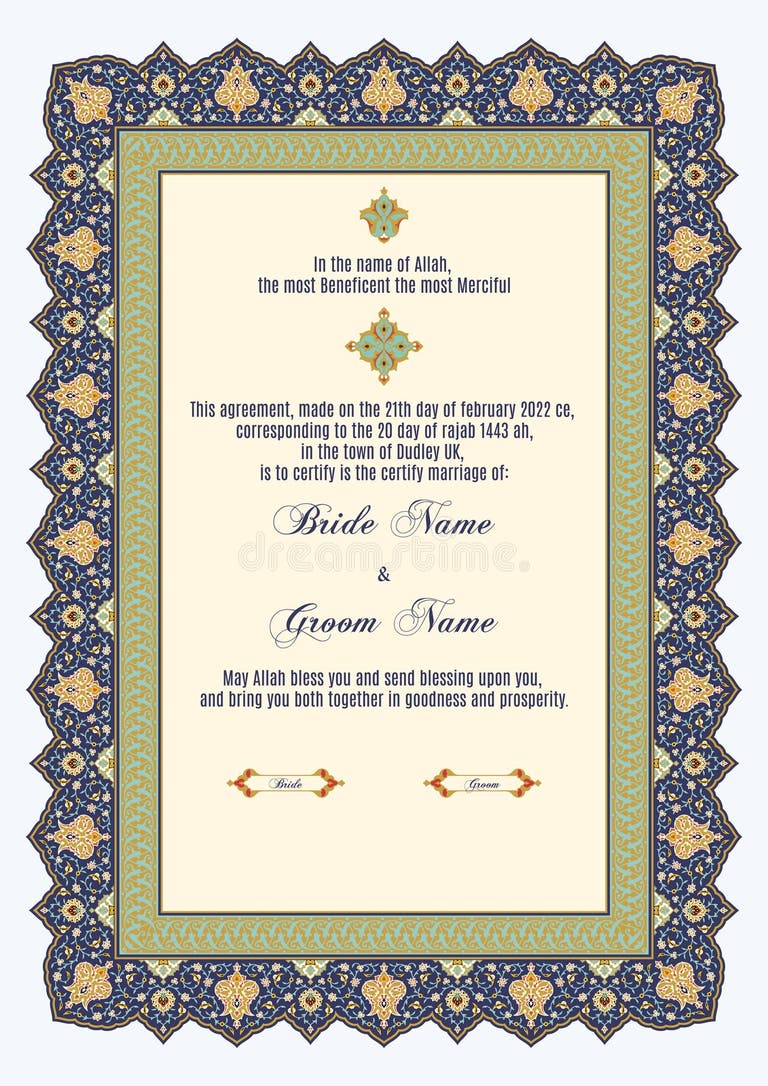 Nikah Stock Illustrations – 152 Nikah Stock Illustrations, Vectors ...