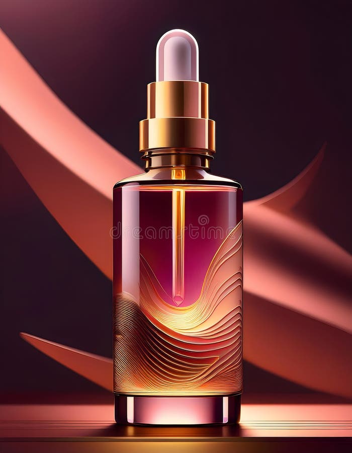 Serum Bottle, in the Style of Bold Graphic Design Elements Stock ...
