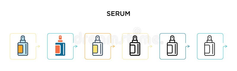 Serum Vector Icon in 6 Different Modern Styles. Black, Two Colored ...