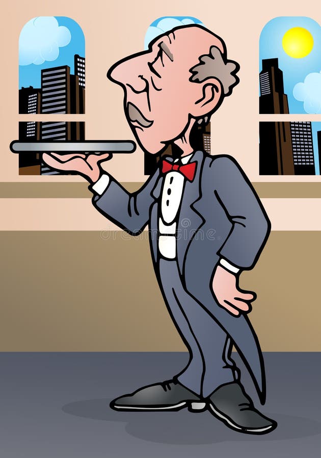 Servant cartoon stock illustration. Illustration of cartoon - 25112043