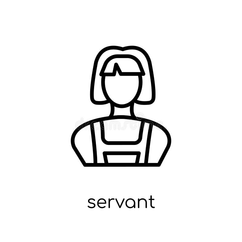 Servant Icon in Filled, Thin Line, Outline and Stroke Style. Vector ...