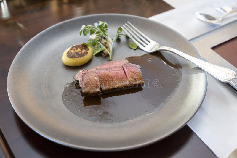 We Serve Beef Fillet in Bite Size Stock Photo - Image of pork, dinner ...