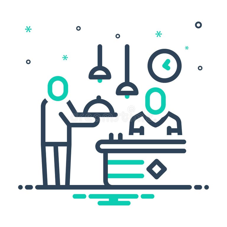 Mix Icon for Serve, Waiter and Bellboy Stock Vector - Illustration of ...