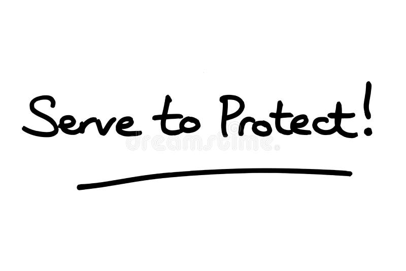 Serve And Protect Banner Horizontal Concept Stock Vector - Illustration ...