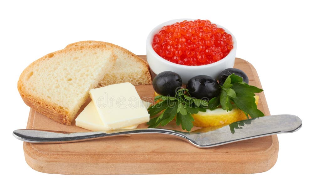 Served Caviar, with Butter and Toasts Stock Image - Image of caviar ...