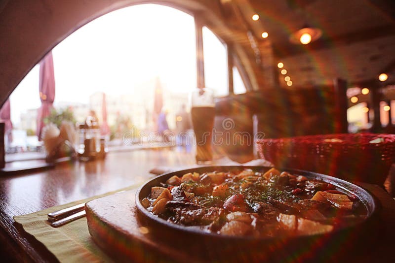 Served hot in a pan stock photo. Image of lunch, cutlery - 66289074