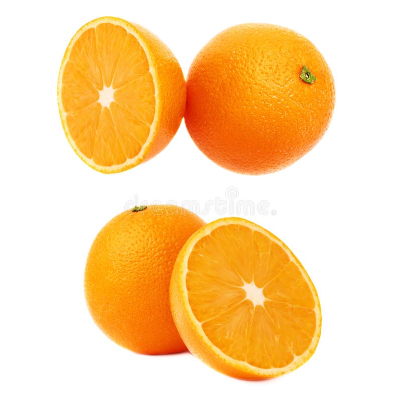 Served Orange Fruit Composition Isolated Over the Stock Image - Image ...