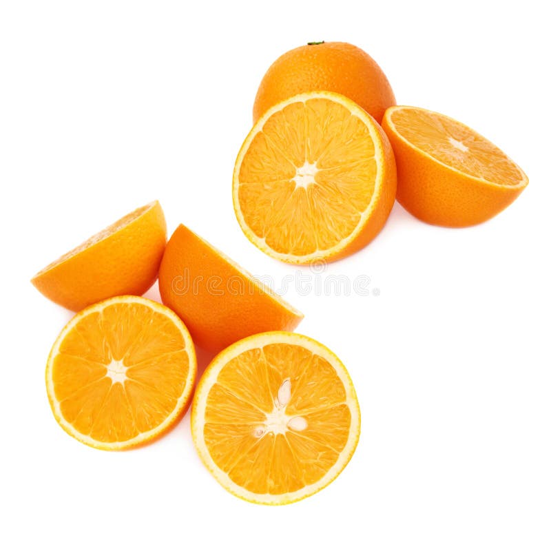 Served Orange Fruit Composition Isolated Over the Stock Image - Image ...