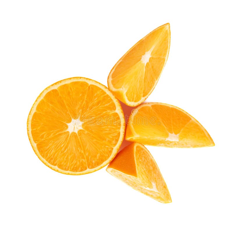 Served Orange Fruit Composition Isolated Over the Stock Image - Image ...