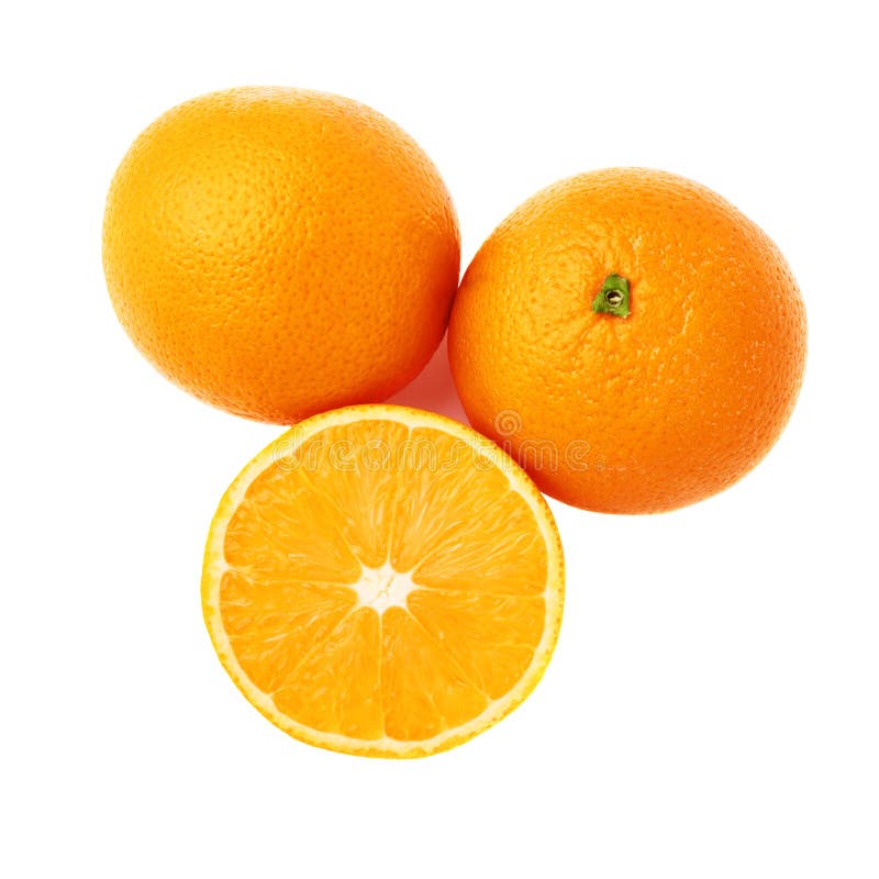 Served Orange Fruit Composition Isolated Over the Stock Photo - Image ...