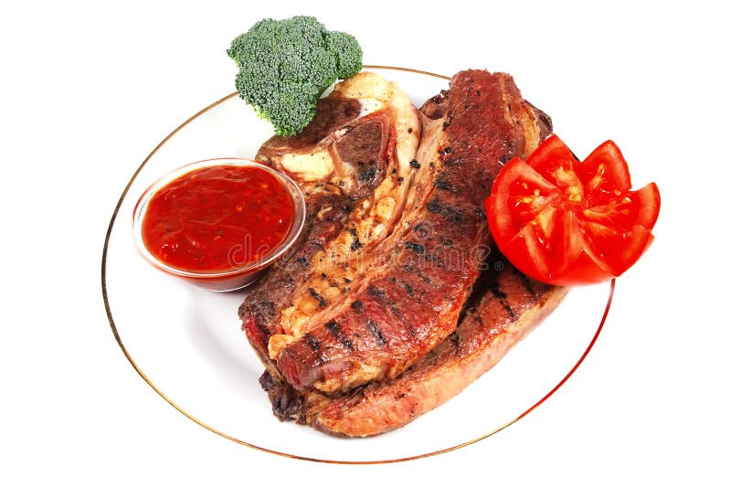 Served Roast Steack Top View Stock Image - Image of green, fast: 8952253