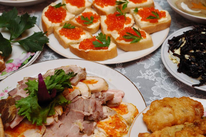 Served table stock image. Image of green, table, food - 7012783