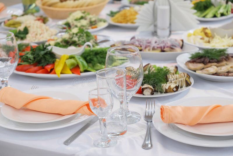 Served table stock image. Image of decoration, anniversary - 39055139