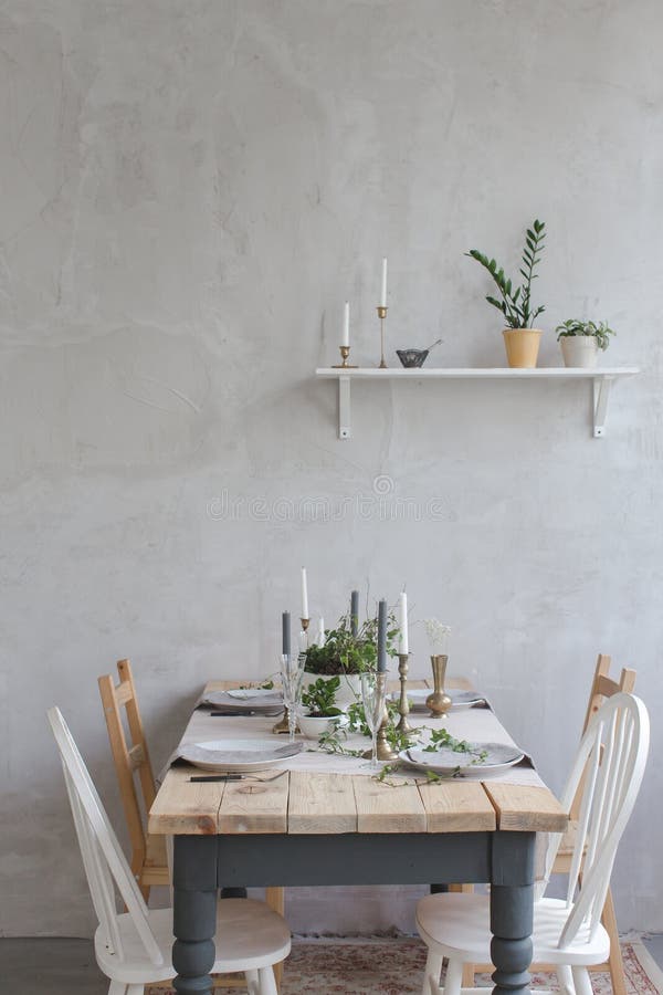 Served wooden table stock image. Image of festive, lunch - 95058535