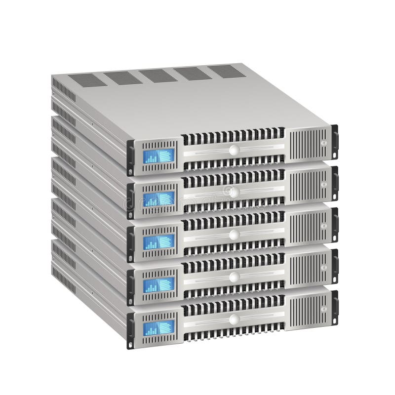 Network Server Rack stock vector. Illustration of technology - 17891898