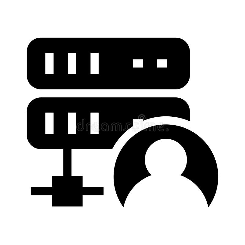 Server account glyphs icon stock illustration. Illustration of icon ...