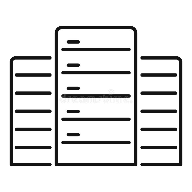 Server Architecture Icon, Outline Style Stock Vector - Illustration of ...