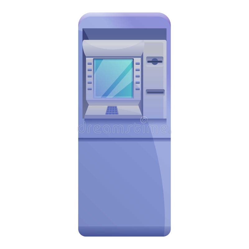 Server Atm Machine Icon, Cartoon Style Stock Vector - Illustration of ...