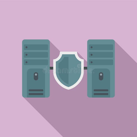 Server Authentication Icon, Flat Style Stock Vector - Illustration of data, center: 216367107