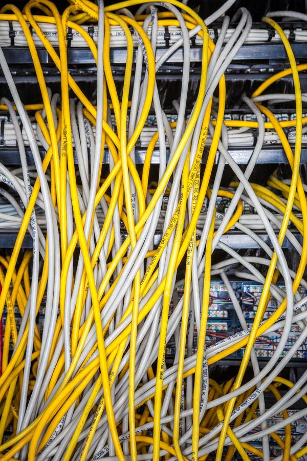 Server Back Side Showing Wiring Stock Photo - Image of electronic ...