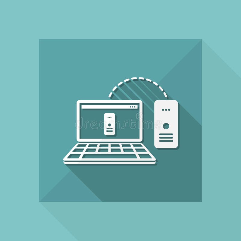 Server Backup - Flat Minimal Icon Stock Vector - Illustration of modern ...