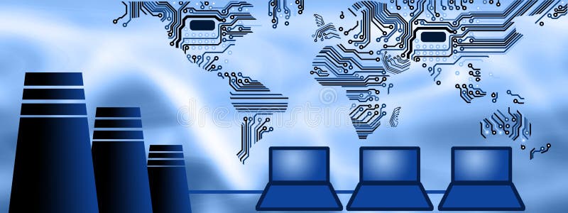 Server banner stock illustration. Illustration of technology - 13344868