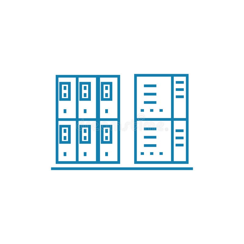 Server Box Linear Icon Concept. Server Box Line Vector Sign, Symbol ...