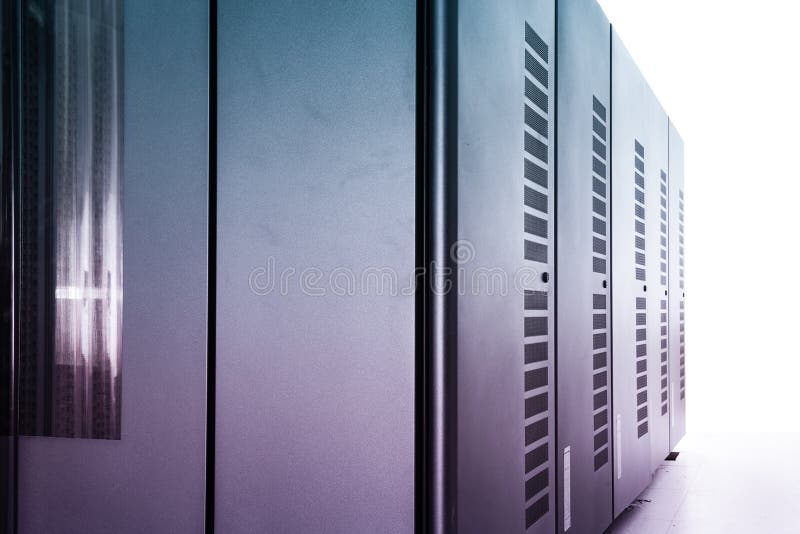 Server Cabinets Inside Data Center Room Stock Photo - Image of people ...