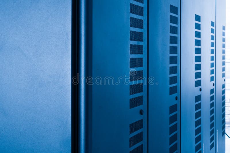 Server Cabinets Inside Data Center Room Stock Image - Image of center ...