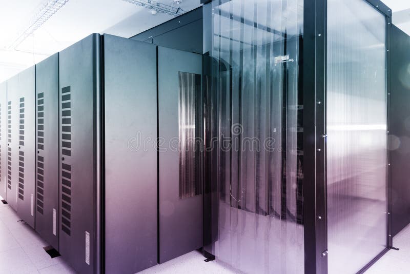 Server Cabinets Inside Data Center Room Stock Photo - Image of future ...