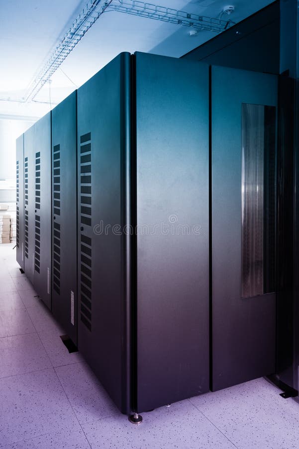 Server Cabinets Inside Data Center Room Stock Photo - Image of ...
