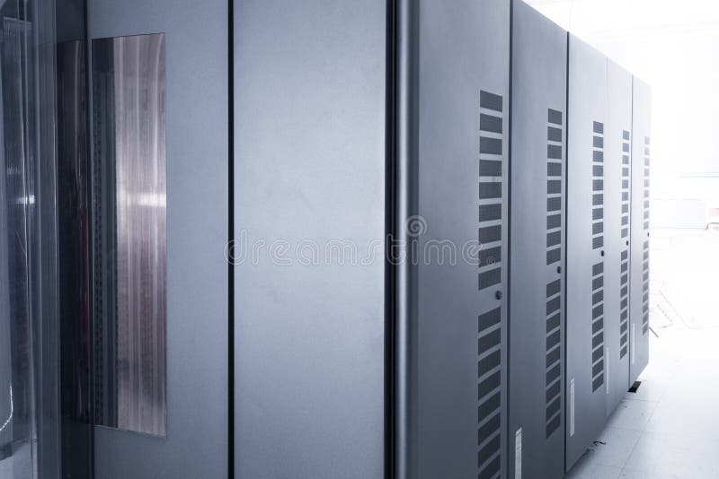 Server Cabinets Inside Data Center Room Stock Photo - Image of future ...