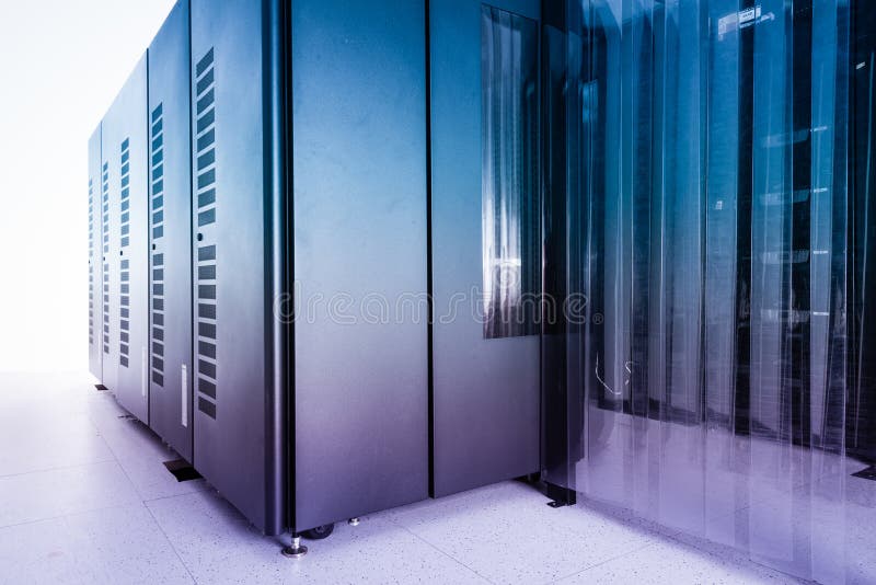Server Cabinets Inside Data Center Room Stock Image - Image of ...