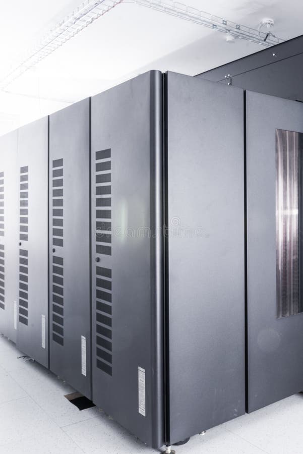 Server Cabinets Inside Data Center Room Stock Image - Image of deep ...