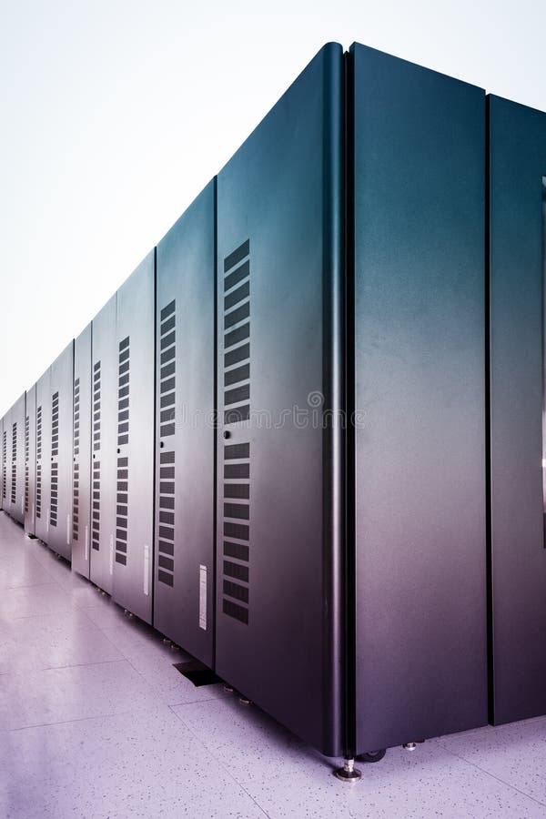 Server Cabinets Inside Data Center Room Stock Image - Image of center ...