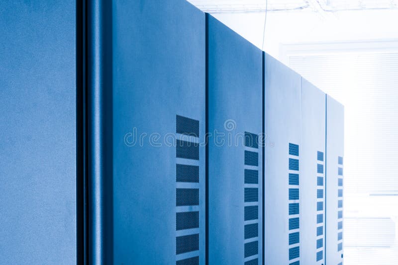 Server Cabinets Inside Data Center Room Stock Photo - Image of ...