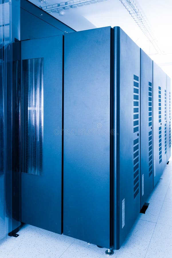 Server Cabinets Inside Data Center Room Stock Image - Image of hosting ...