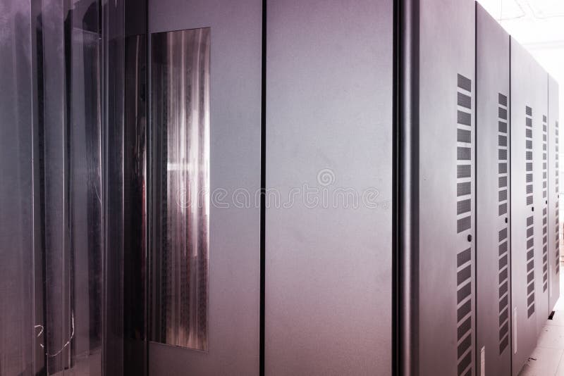 Server Cabinets Inside Data Center Room Stock Photo - Image of hosting ...