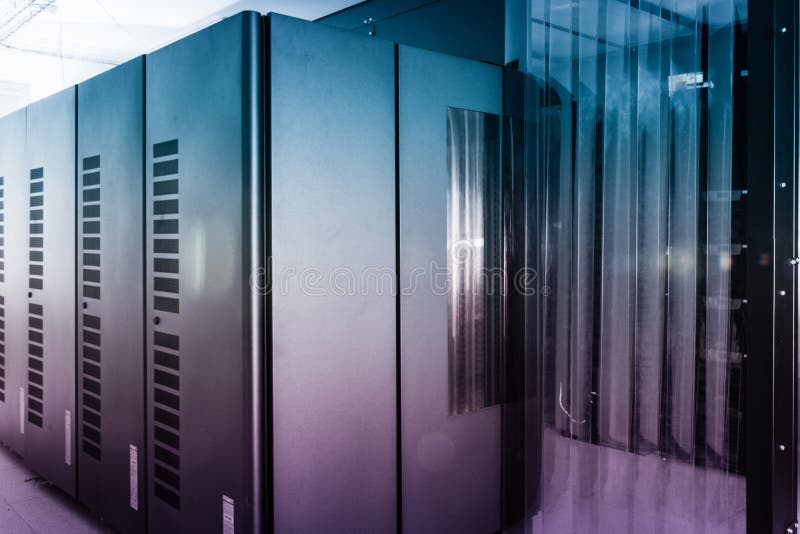 Server Cabinets Inside Data Center Room Stock Photo - Image of data ...