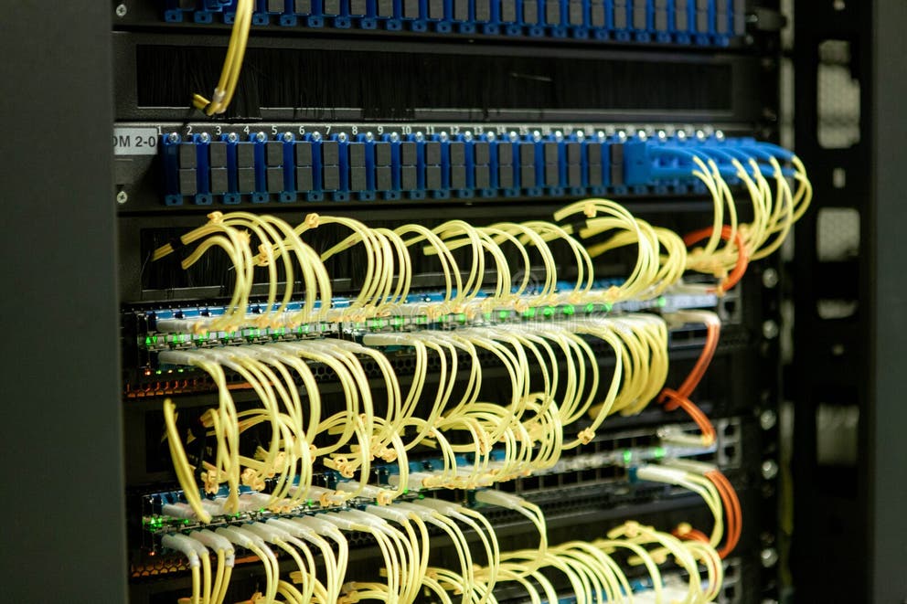 Server Cable Management, Database, Server Rooms Stock Image - Image of ...