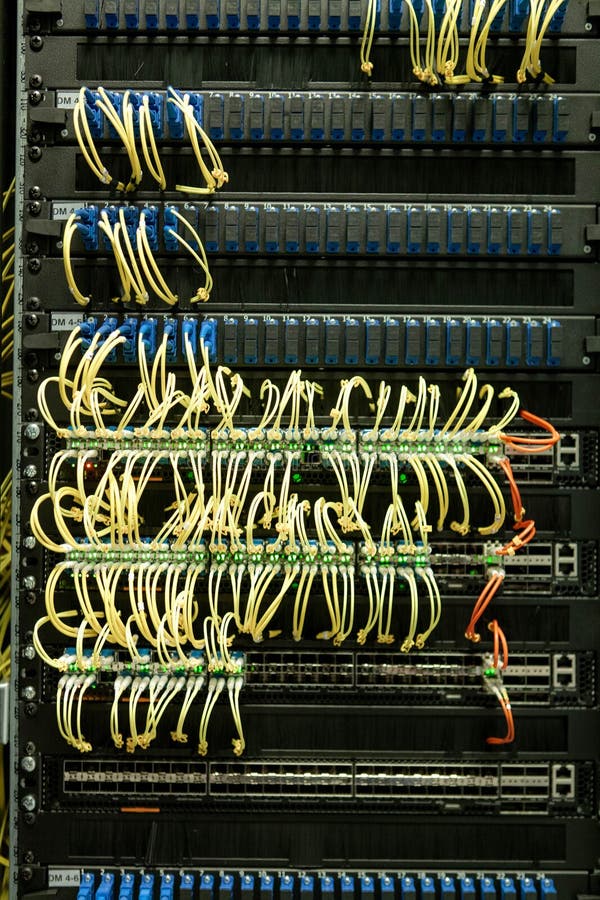 Server Cable Management, Database, Server Rooms Stock Image - Image of ...