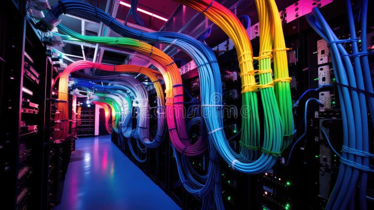 Server cabling solutions stock illustration. Illustration of ethernet ...