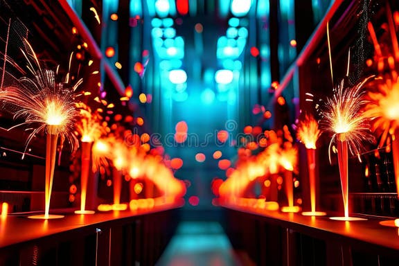 Server Celebration Data Centers Host Virtual Parties with Avatar Stock ...