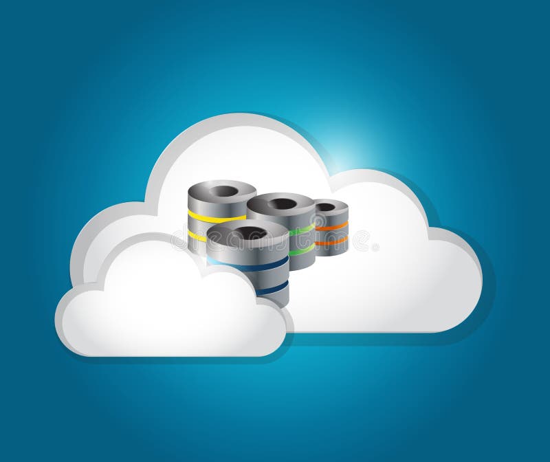 Cloud Server Diagram Concept Illustration Stock Illustration ...
